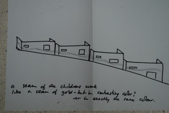 Preliminary sketch - Kate Malone – Ceramics & Glaze research, London.