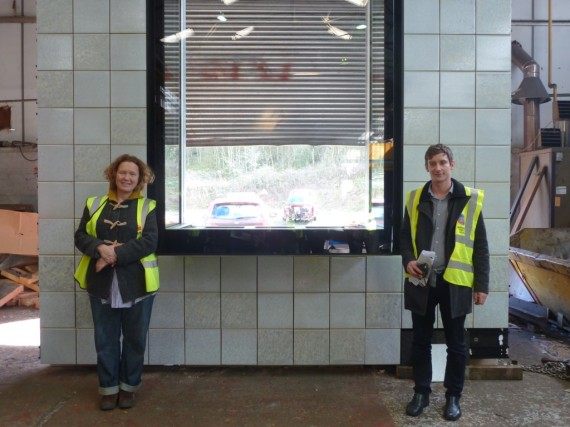 Stephen Pey EPR architect and i at the test mock up - Kate Malone ...